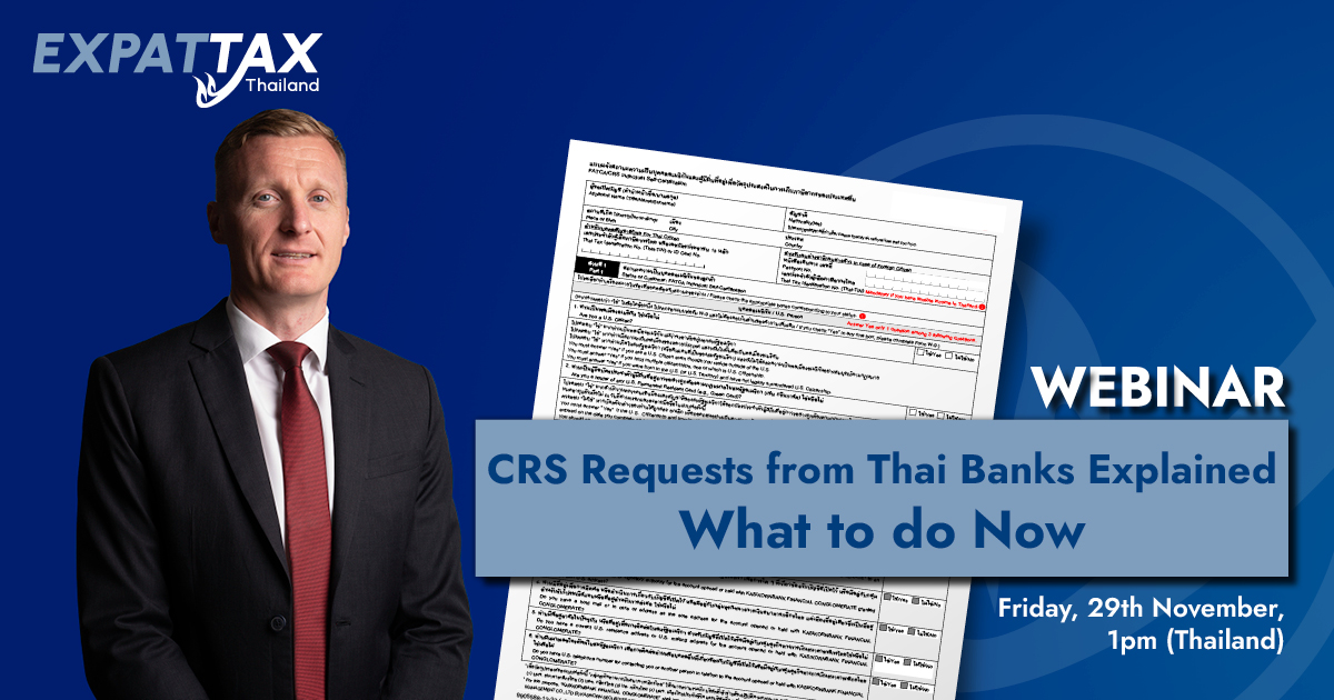 Tax Alert: CRS/FATCA Information Requested by Thai Banks